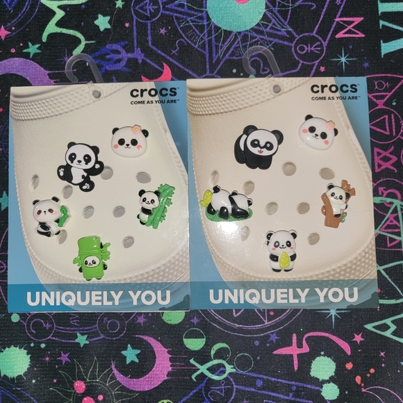 CROCS | Other | Crocs Handmade Jibbitz Pc Cute Pandas Panda Bear Set 9 ...